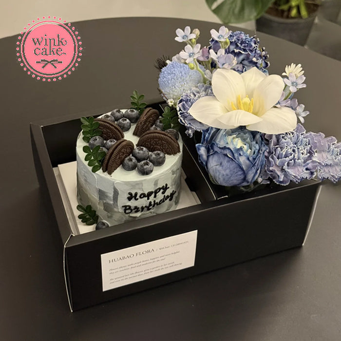 Pink cake, luxury cake, birthday cake, flower gift box – winkcake